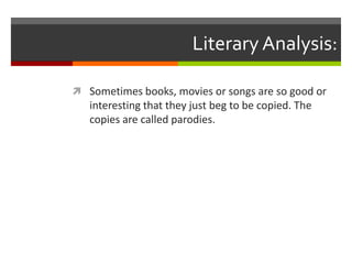 Parody | PPTX | Humor and Satire | Pop Culture