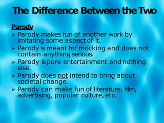 Parody vs Satire | PPT