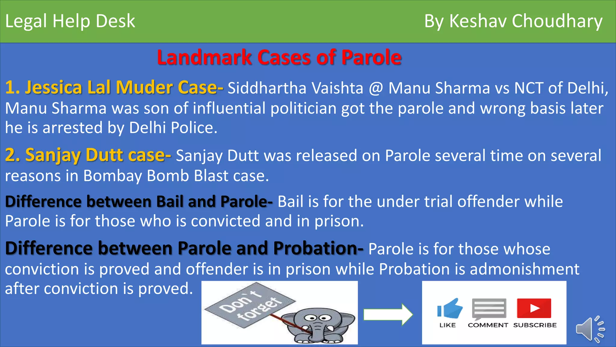 Parole in crimonology Hindi and English | PPTX