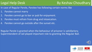 Parole in crimonology Hindi and English | PPTX