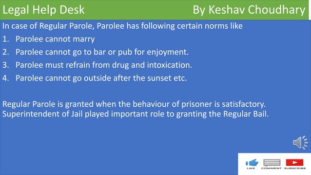 Parole in crimonology Hindi and English | PPT