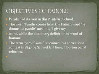 Parole in india | PPTX