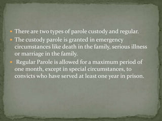 Parole in india | PPTX