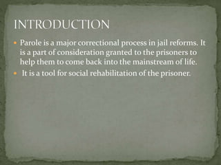 Parole in india | PPT