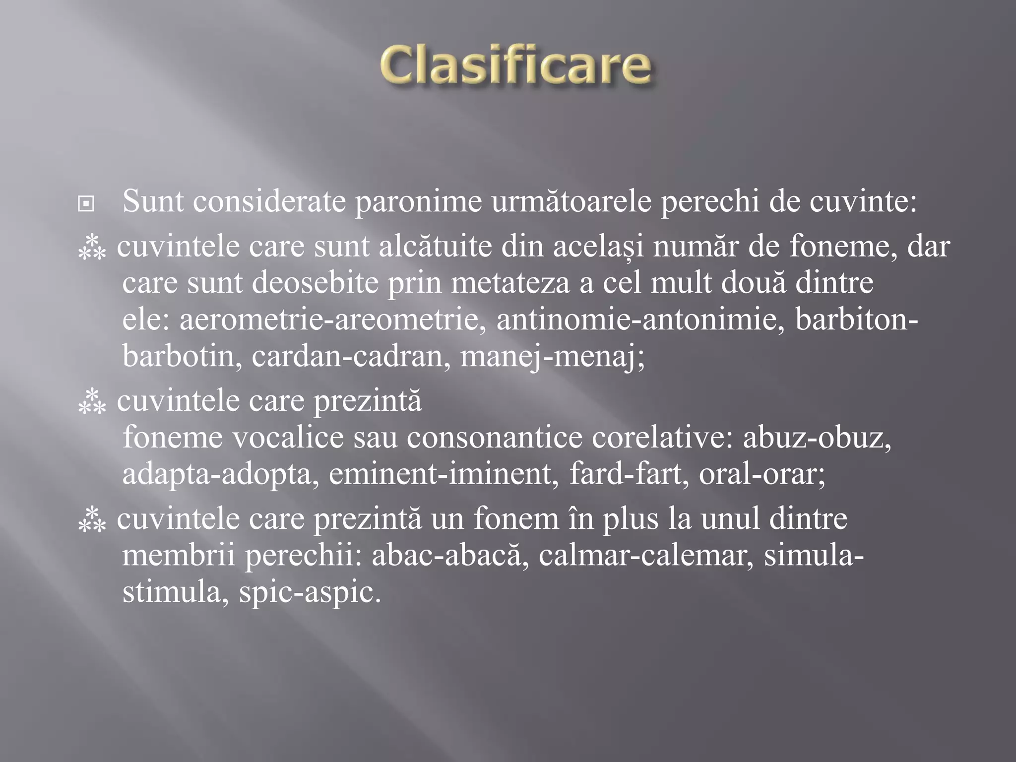 Paronimele in limba română. rotari margarita | PDF