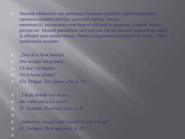 Paronimele in limba română. rotari margarita | PPT