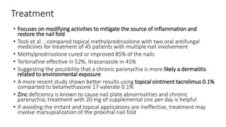 Paronychia (inflammation of skin around the nail) | PPTX