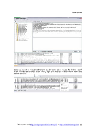 PAROS proxy tool | PDF