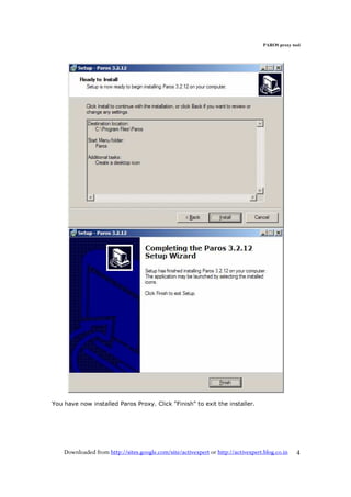 PAROS proxy tool | PDF