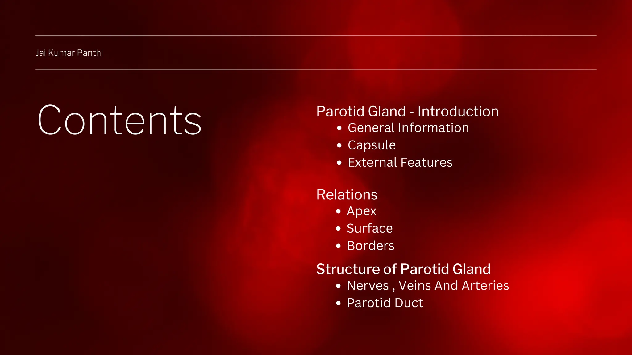 PAROTID GLAND Anatomy and their relations | PDF
