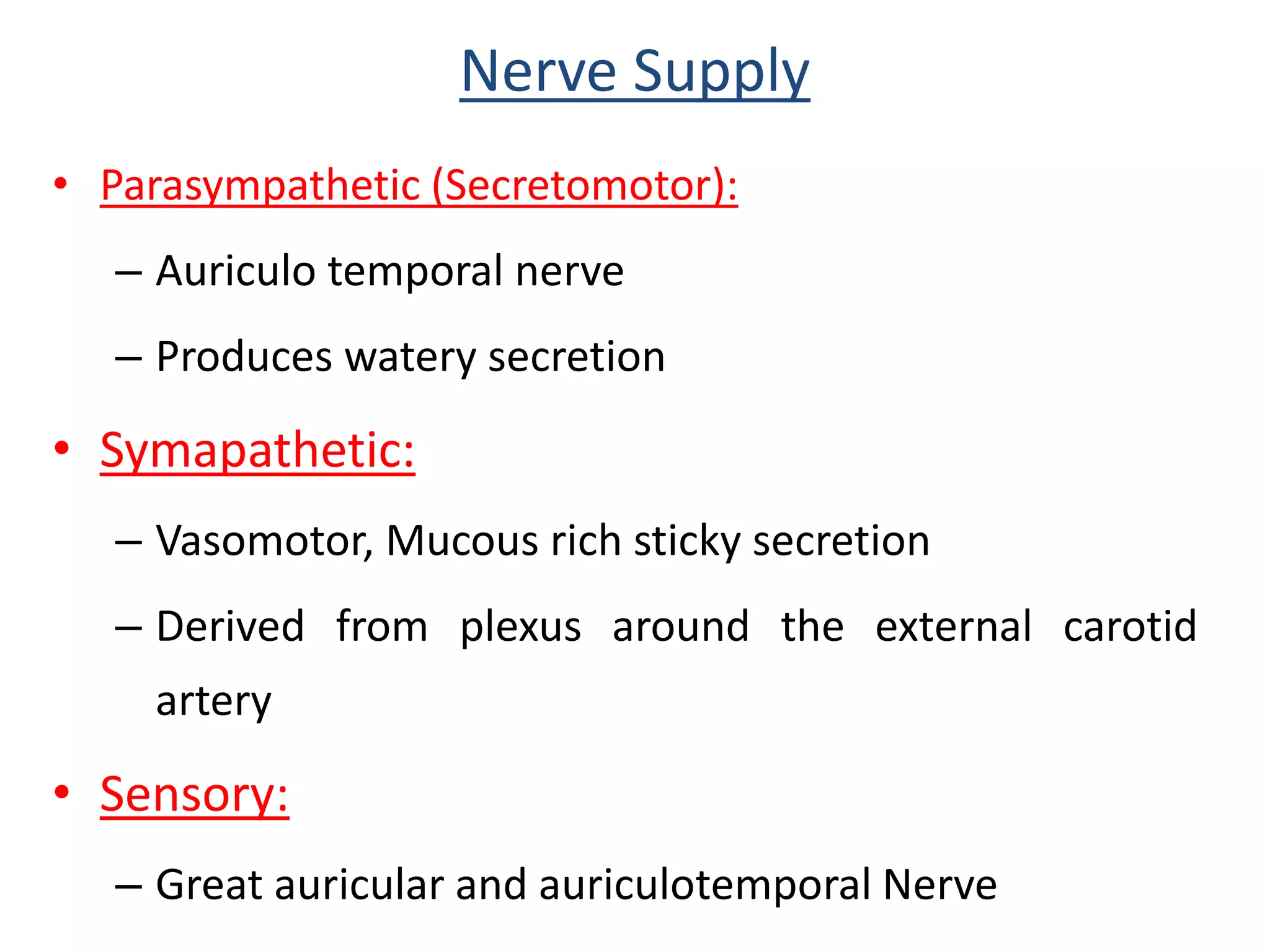Parotid gland & Facial nerve | PPTX