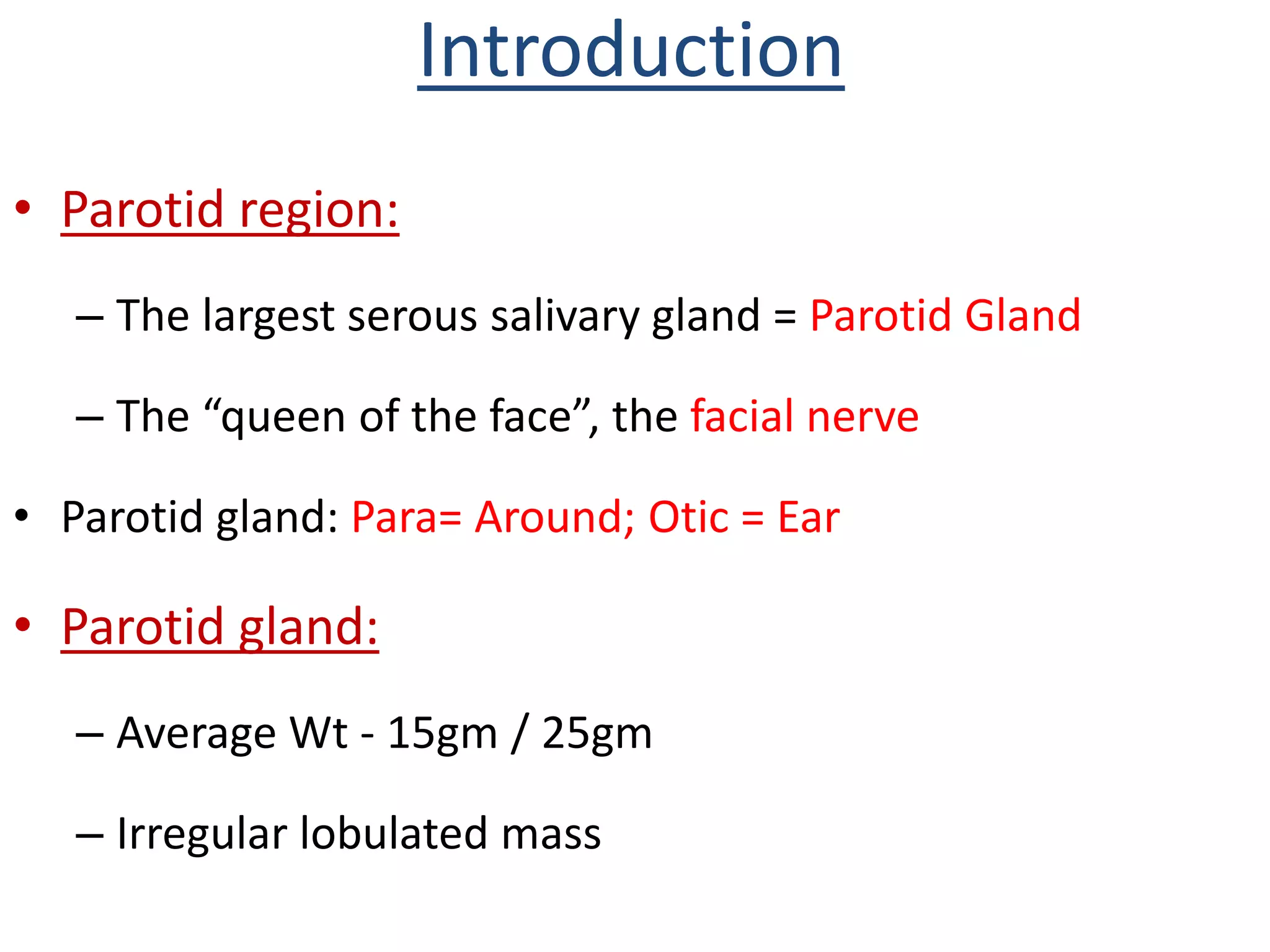 Parotid gland & Facial nerve | PPTX