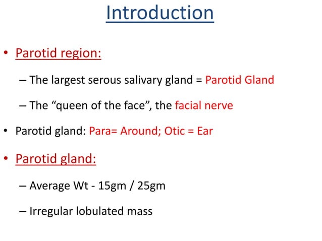 Parotid gland & Facial nerve | PPTX