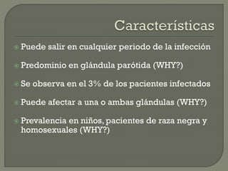 Parotiditis asociada a VIH | PPTX