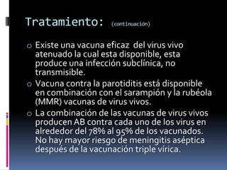 Parotiditis viral (paperas) | PPTX