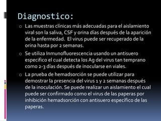 Parotiditis viral (paperas) | PPTX