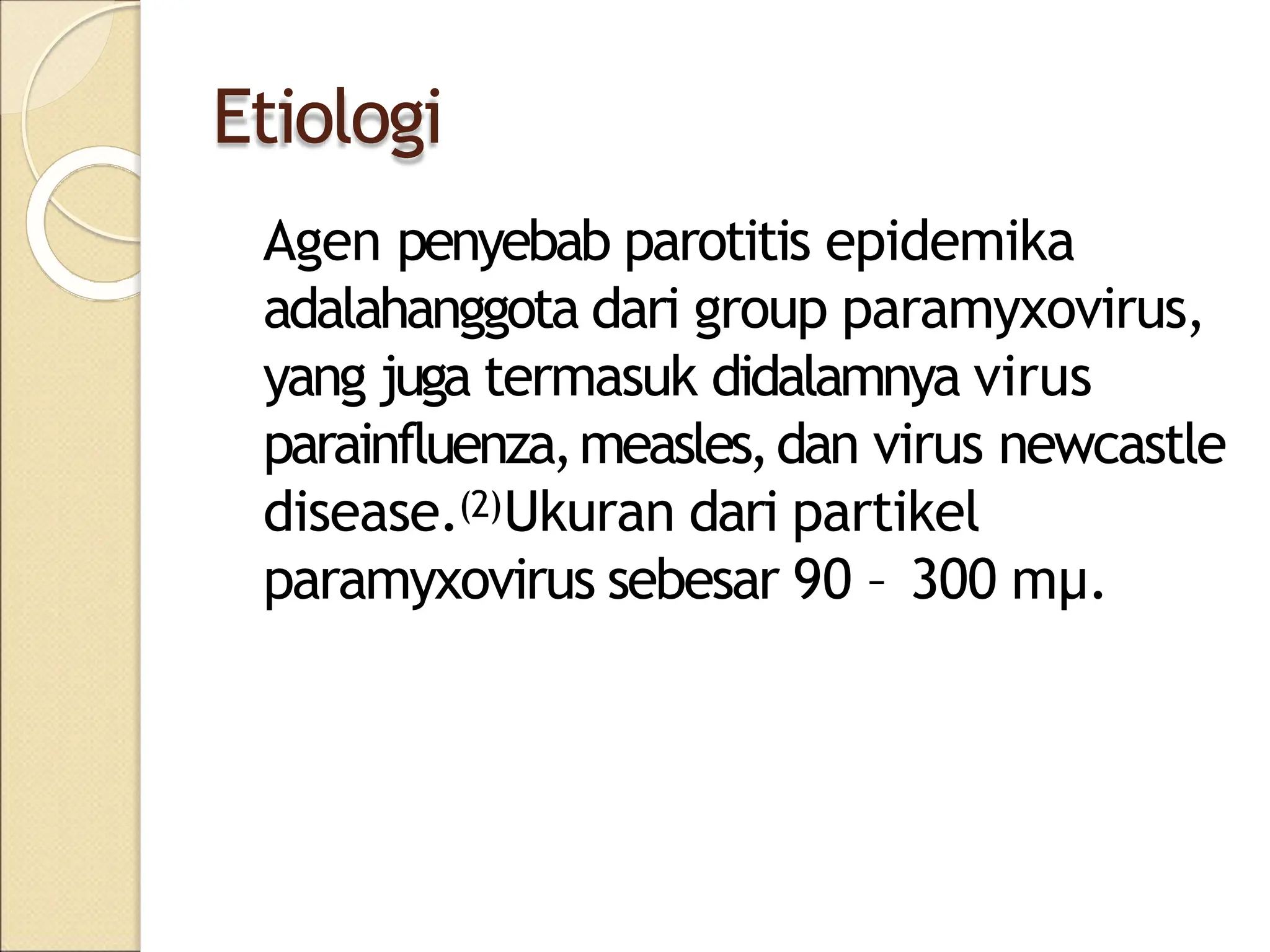 parotitis-mumps-infeksi virus.bisa ditularkanpptx | PPTX