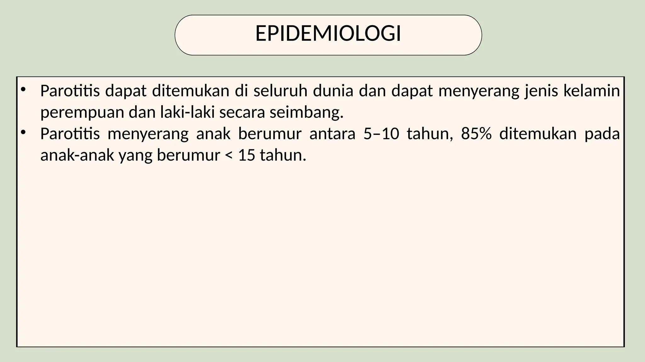 Parotitis epidemika, gondongan mumps in pediatric | PPT