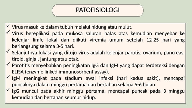 Parotitis epidemika, gondongan mumps in pediatric | PPT