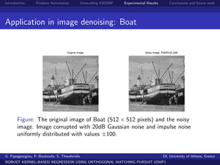 Robust Kernel-Based Regression Using Orthogonal Matching Pursuit | PDF