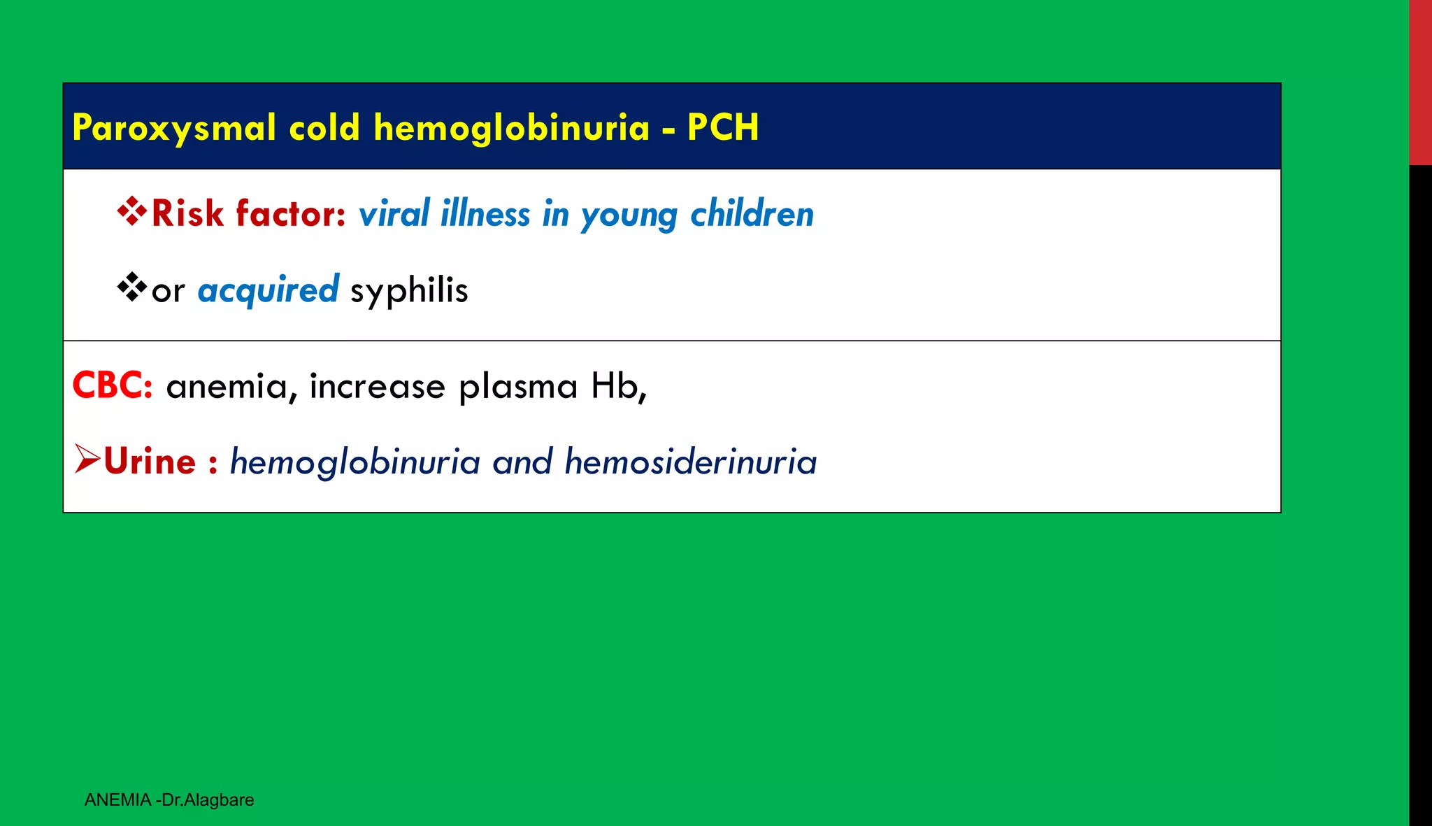Paroxysmal cold hemoglobinuria -PCH | PDF