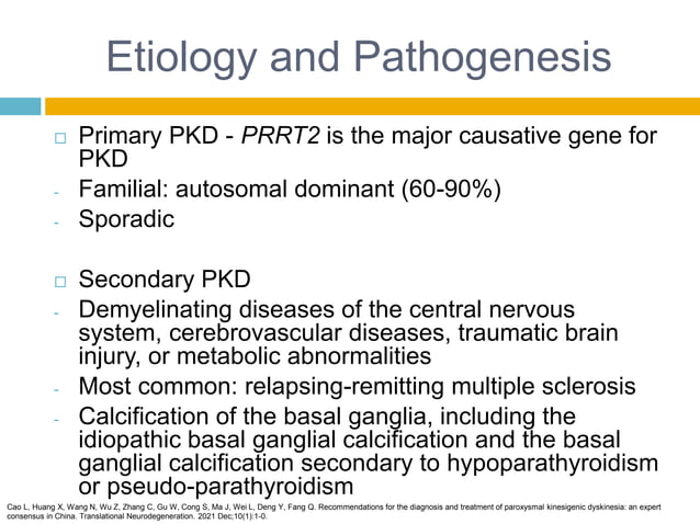 Paroxysmal Kinesigenic Dyskinesia.pptx | Brain and Nervous System ...