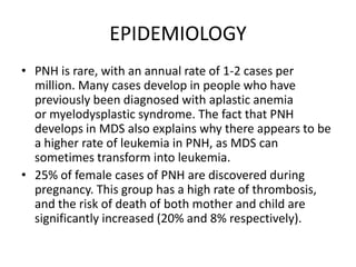 Paroxysmal nocturnal hemoglobinuria | PPTX