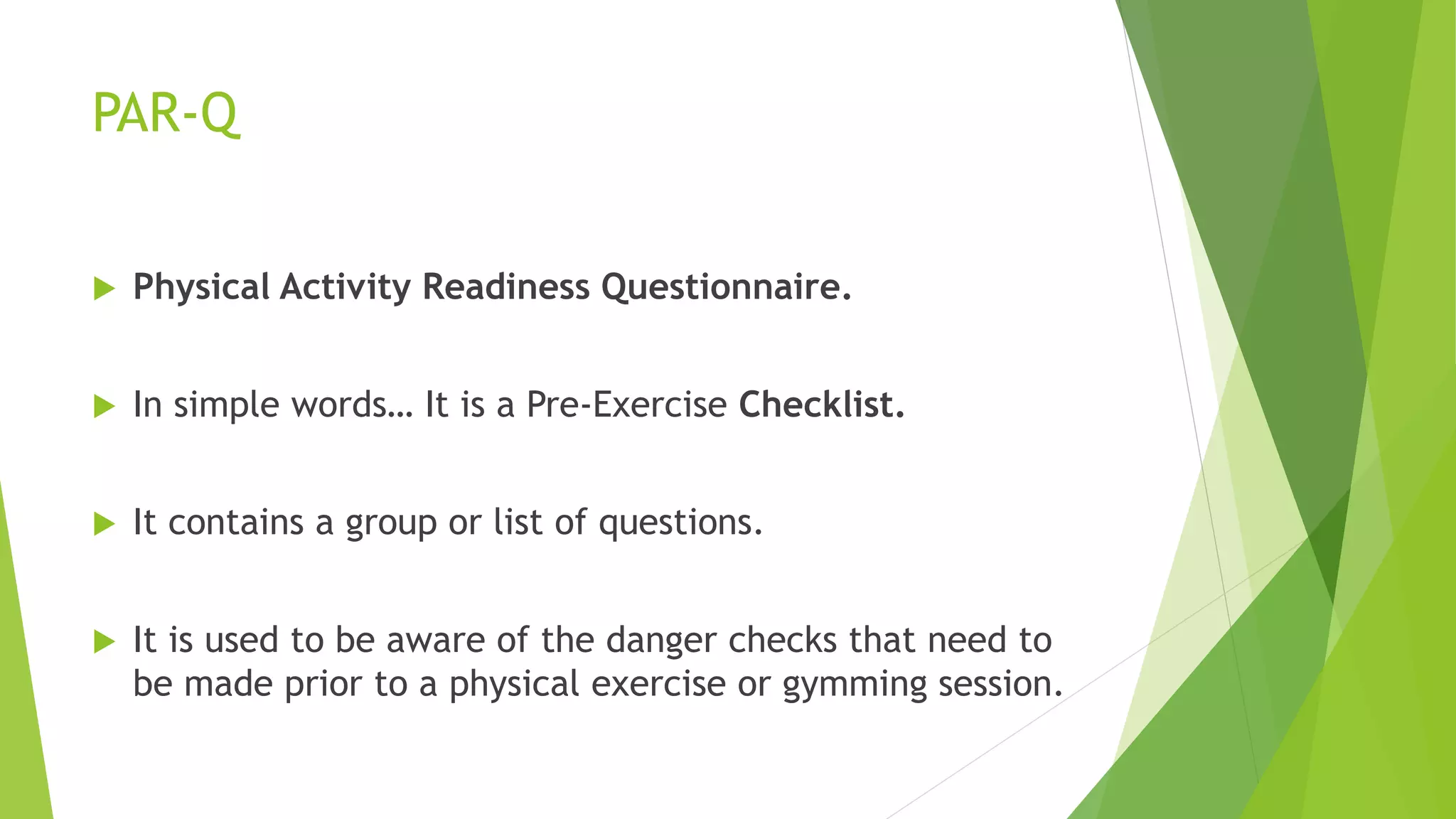 Par-Q ppt Dr. Mumux | PPTX