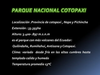 Parque nacional cotopaxi | PPSX