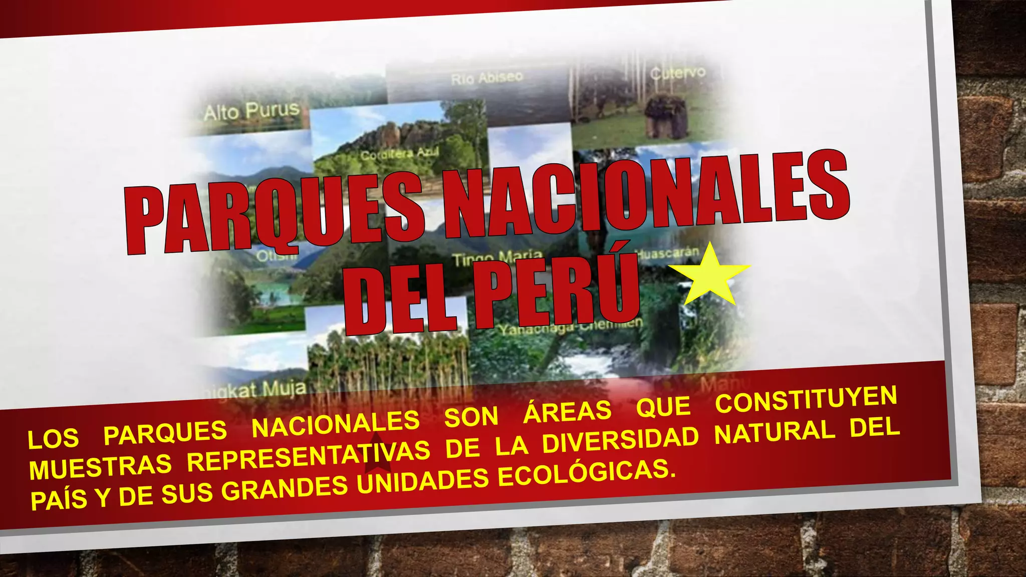 Áreas naturales protegidas del Perú (1): Parque nacional y reserva del ...