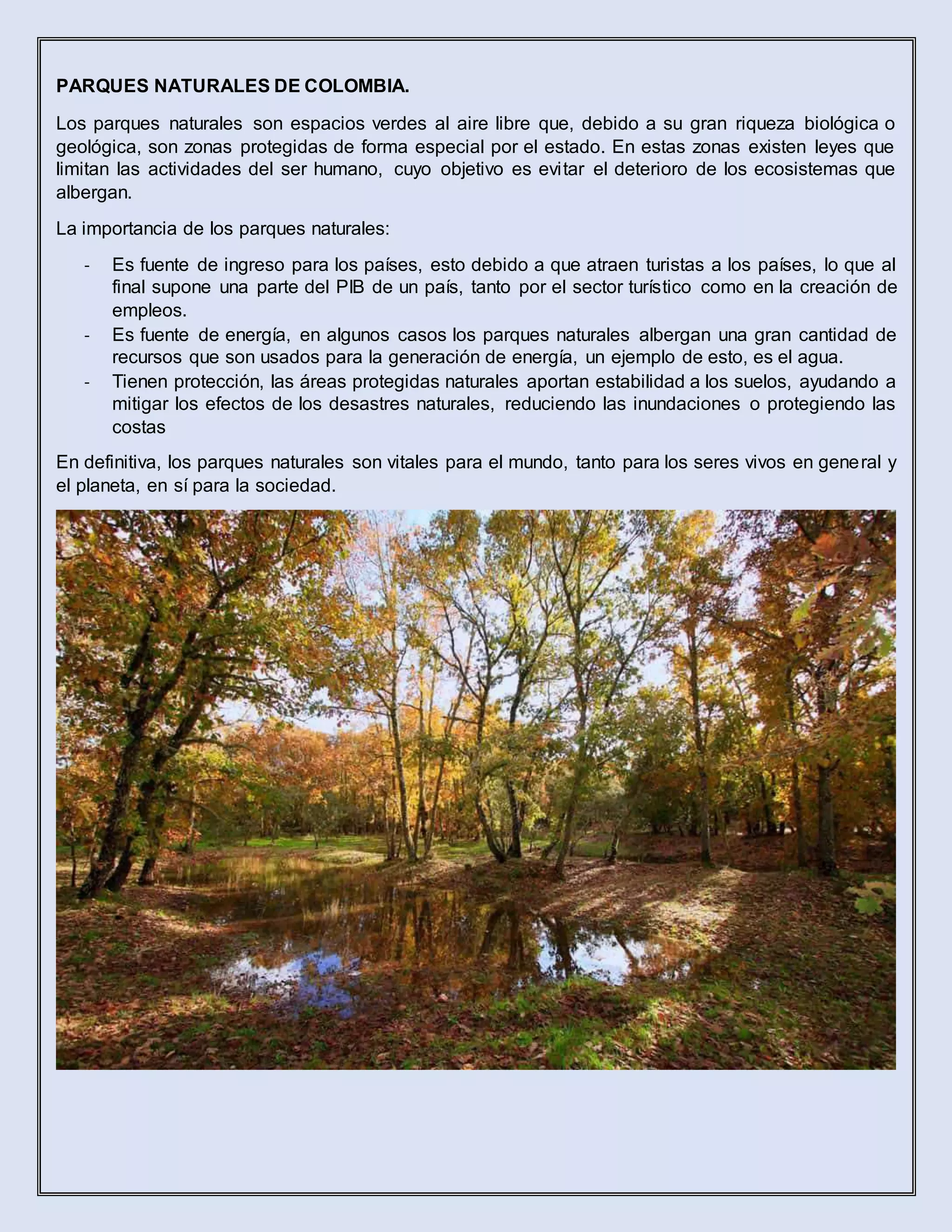 Parques naturales de colombia | PDF
