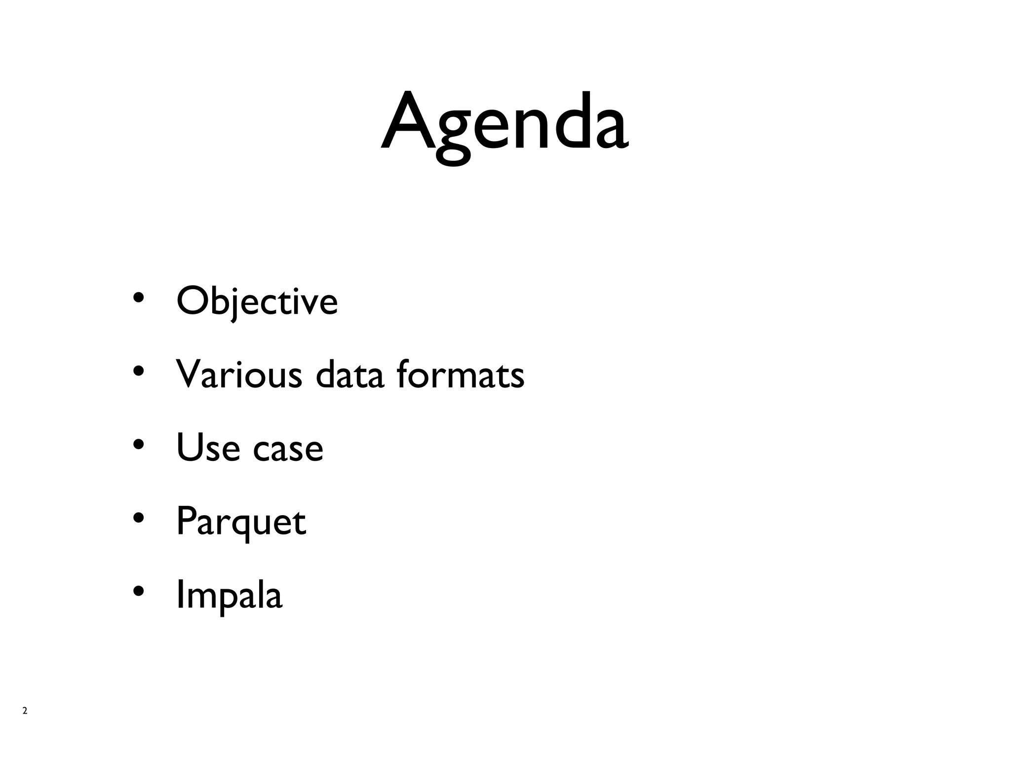 Parquet and impala overview external | PPT | Databases | Computer ...