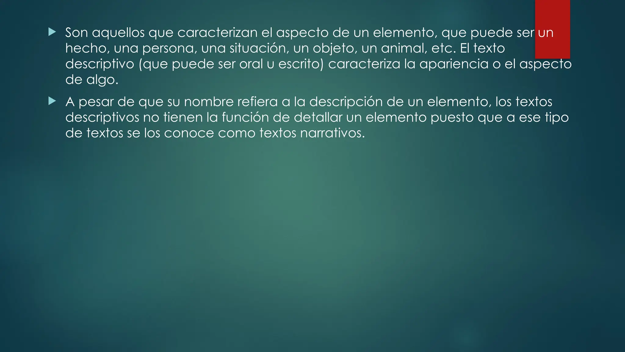 ejemplos de parrafos descriptivos para aprender | PPTX