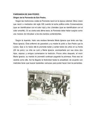 Parranda de san pedro | DOCX