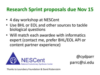 Using and extending Darwin Core for structured attribute data | PPTX