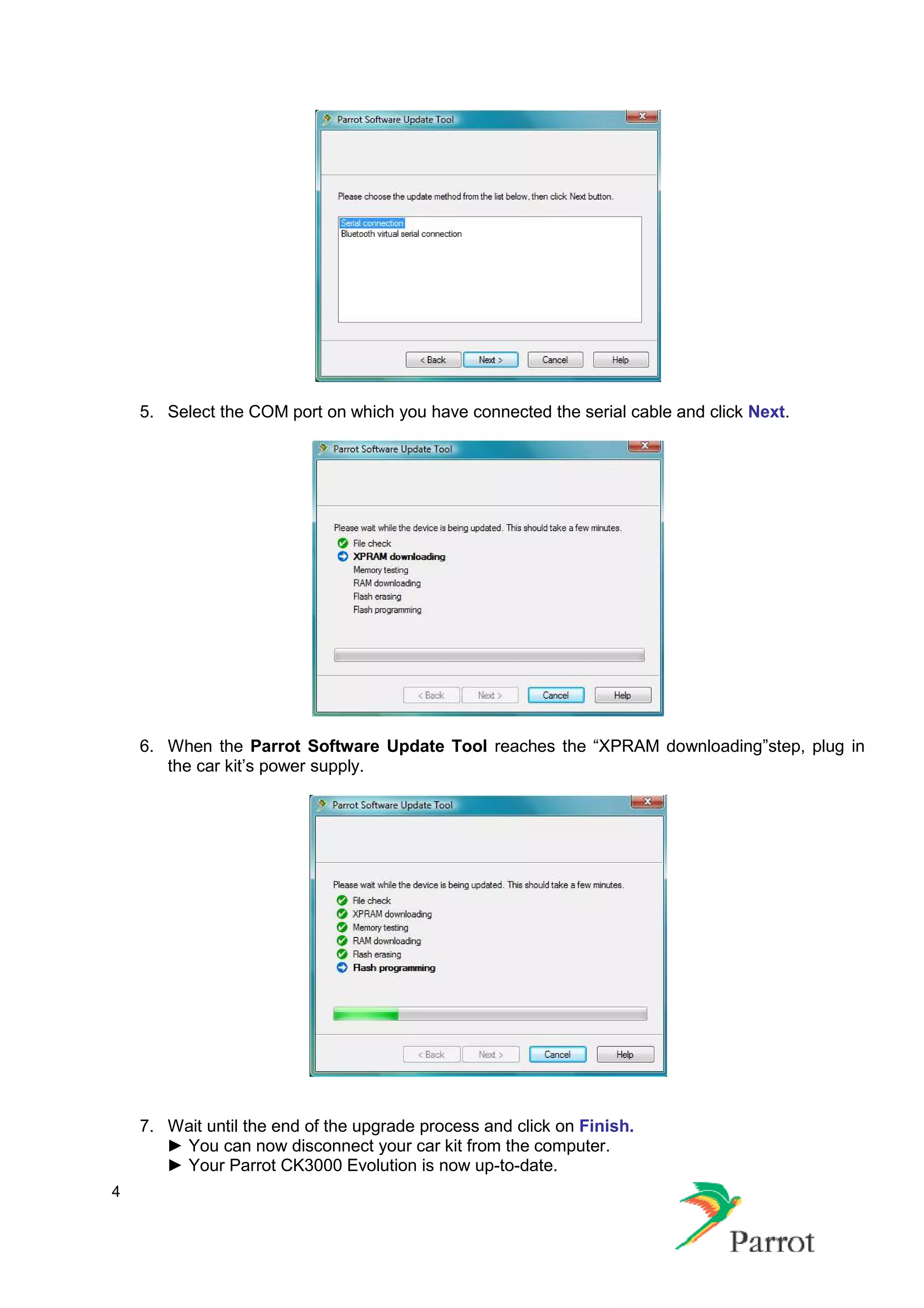Parrotck3000evolution Vistaupgradeprocedureeng | PDF