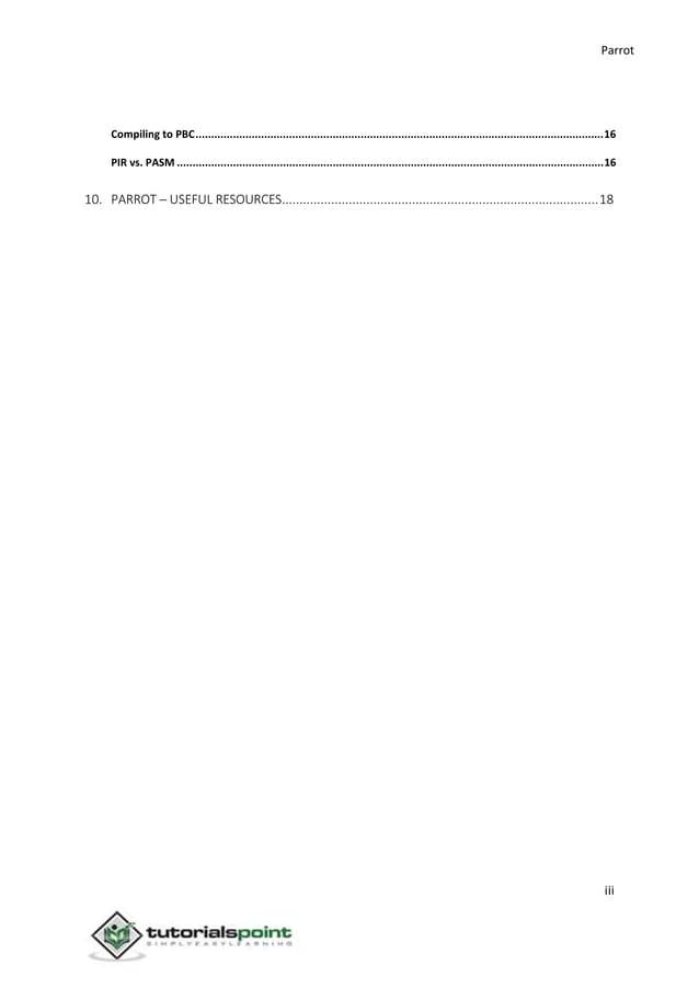 Parrot tutorial | PDF