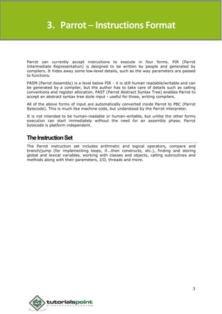 Parrot tutorial | PDF