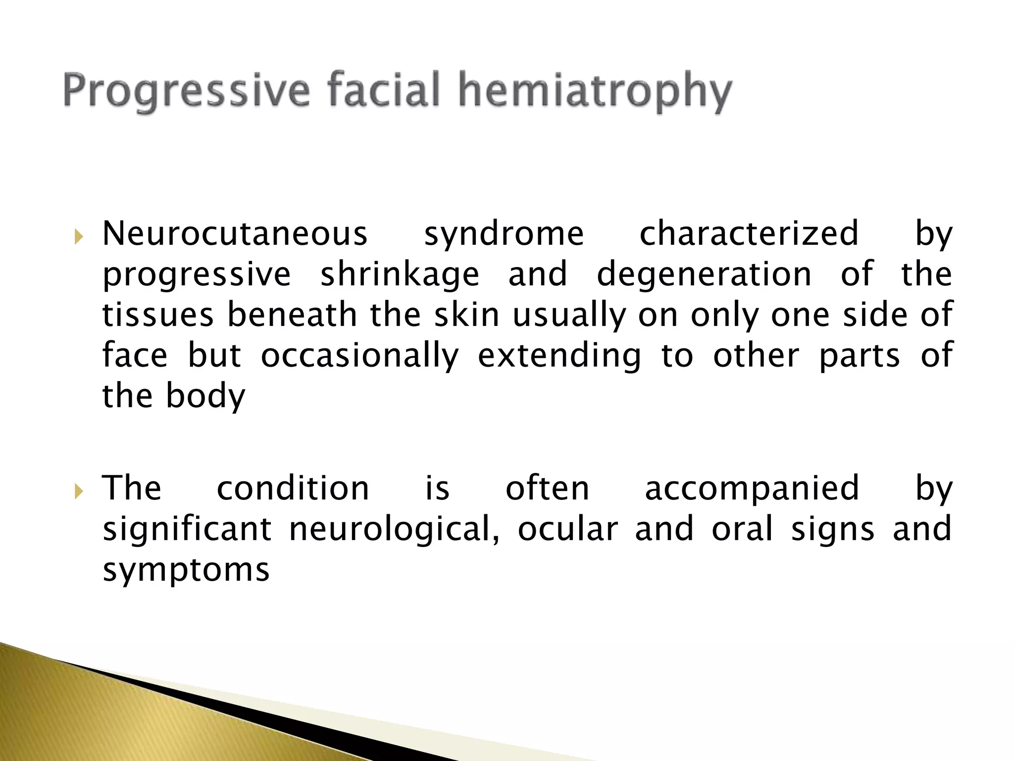 Parry romberg syndrome | PPTX