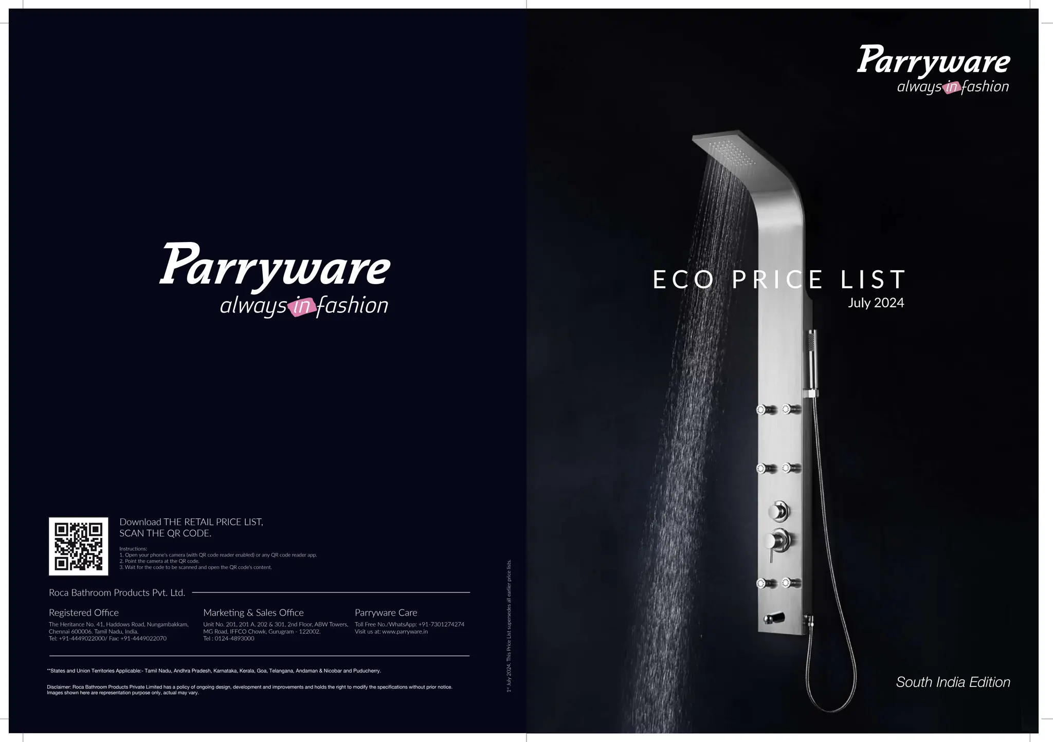 parryware product catalogue in detail for puchase | PDF