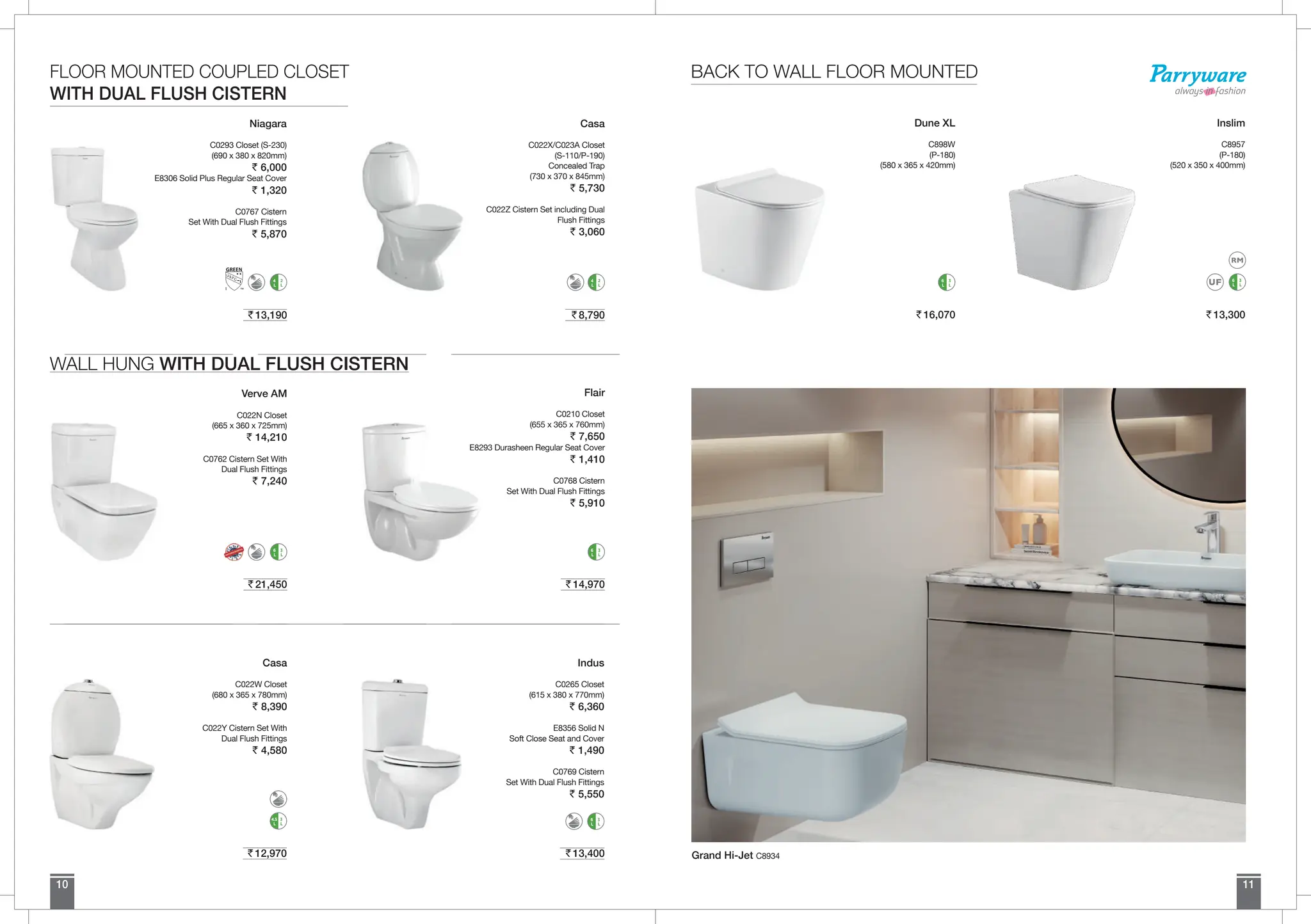 parryware product catalogue in detail for puchase | PDF