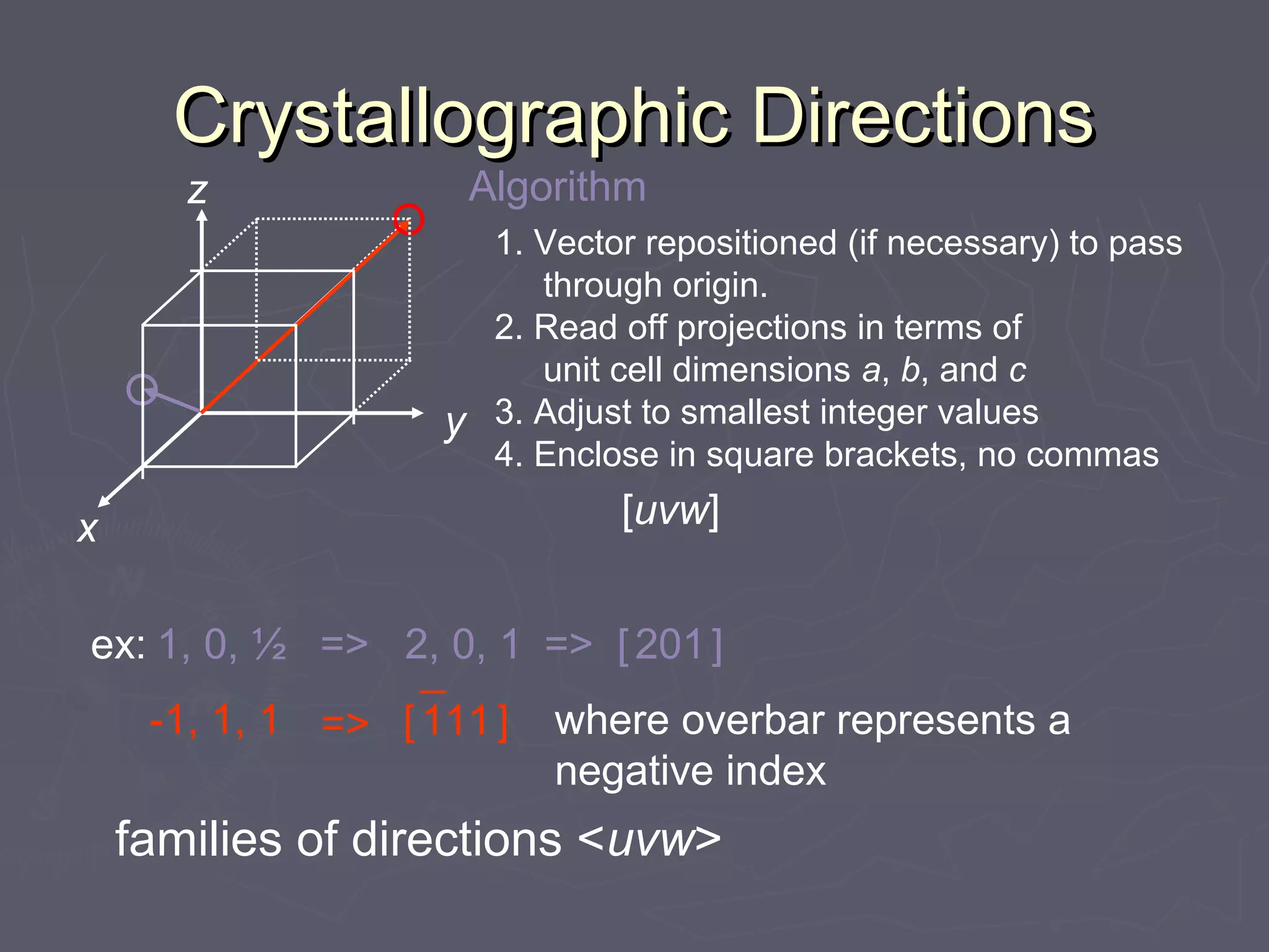 crystallographic planes and directions | PPT