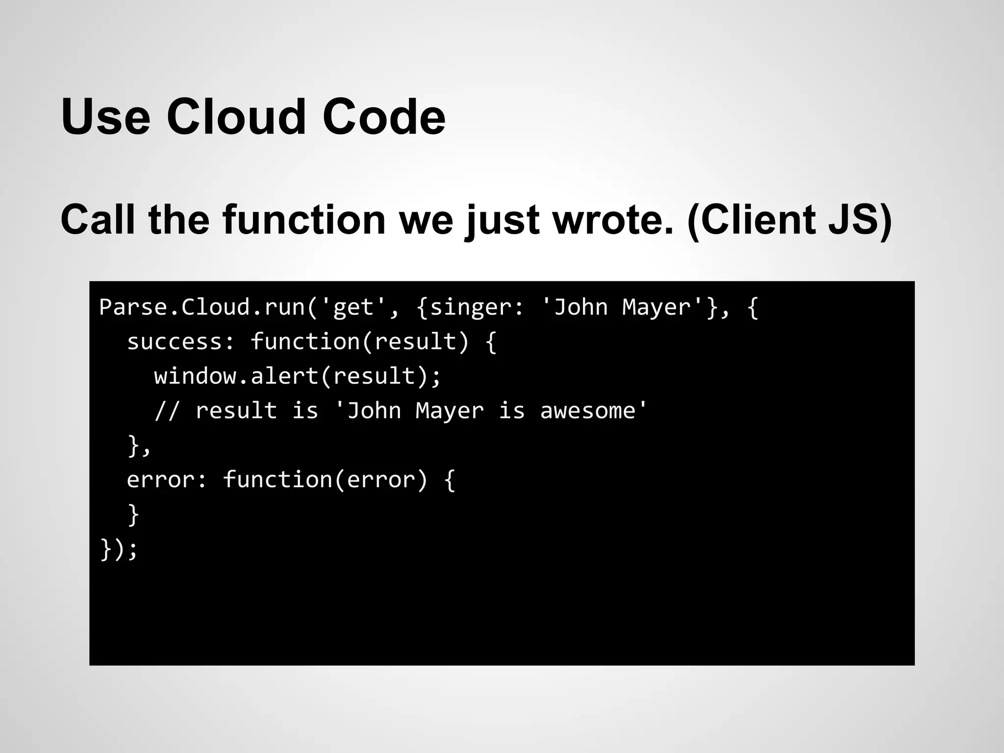 Parse cloud code | PDF