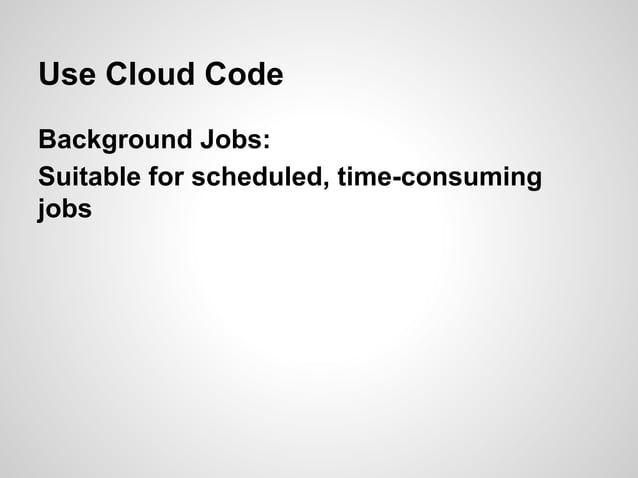 Parse cloud code | PPT