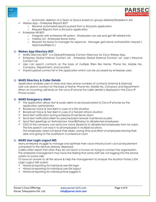 Parsec's Cisco Contact Center applications and App Integration Services | PDF