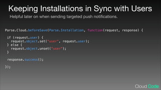 Parse London Meetup - Cloud Code Tips & Tricks | PPT