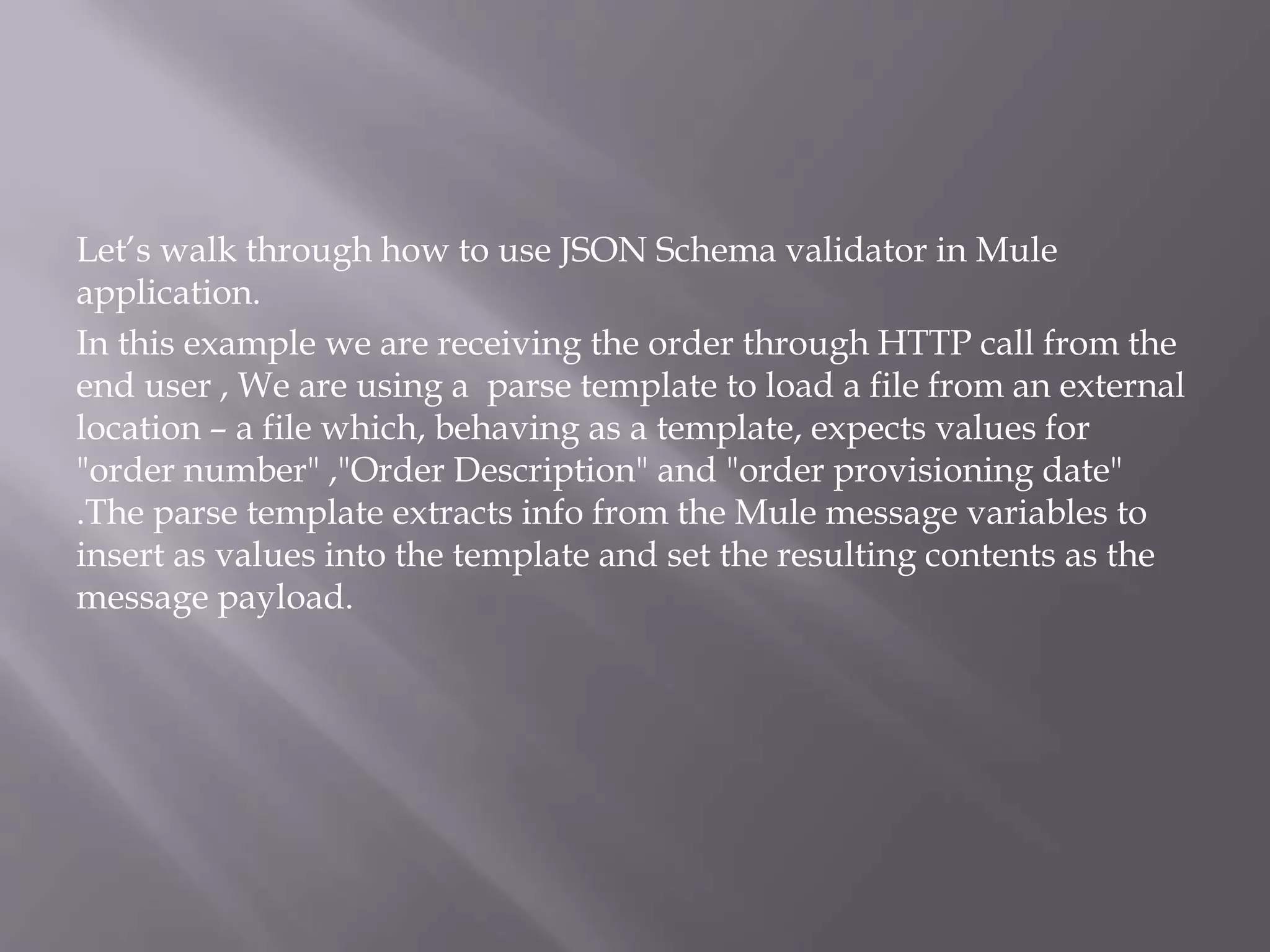 Parse template transformer mule | PPT