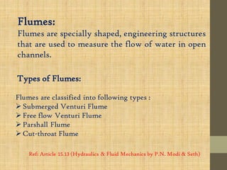 Parshall flume by ali hossain rafi | PDF