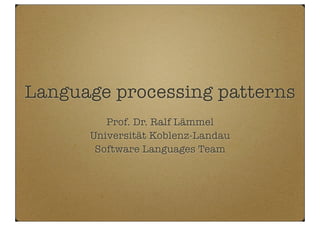 Language processing patterns | PPT