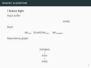 An incremental algorithm for transition-based CCG parsing | PPT